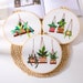 Green Plant DIY Embroidery Kit for Beginner, Modern Plant Hand ...