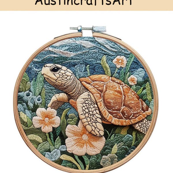 Sea Life Embroidery - Etsy