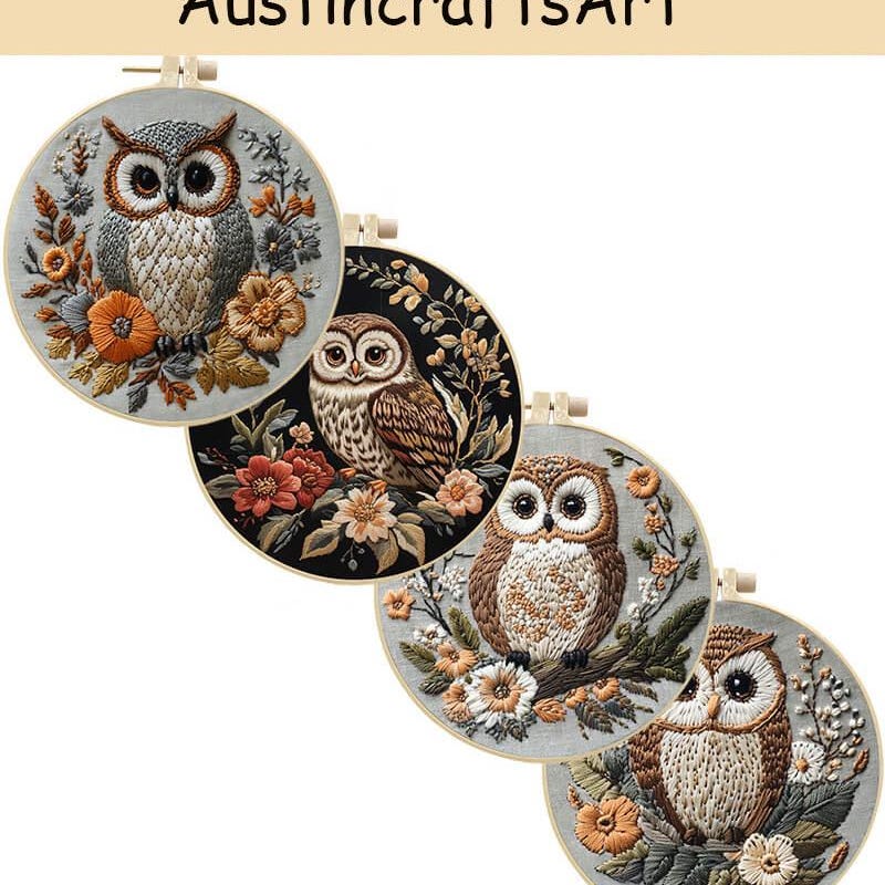 Owl Needlepoint - Etsy