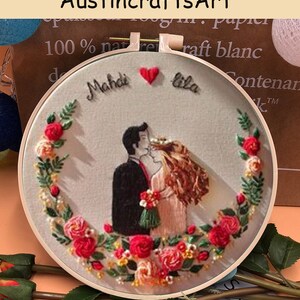 Couple Wedding Embroidery Kit, Starter Married Embroidery Kit, Love ...