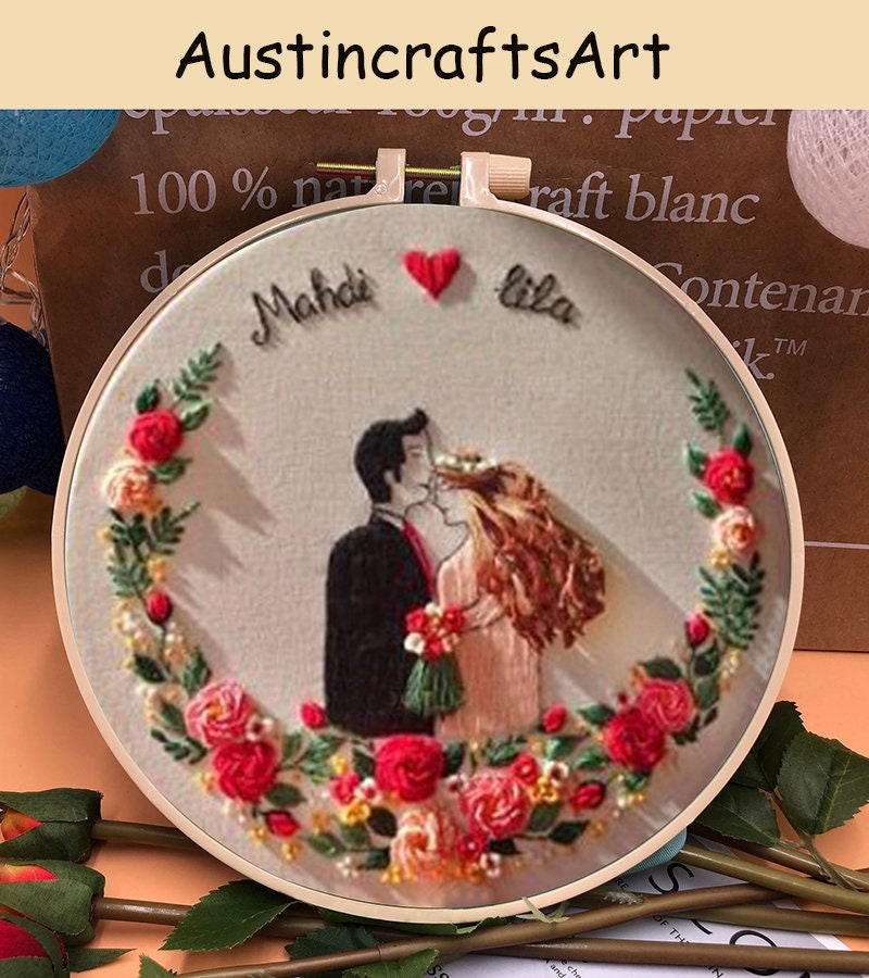 Couple Wedding Embroidery Kit Starter Married Embroidery Kit - Etsy