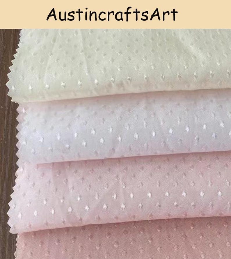 Jacquard Swiss Dot Fabric Chiffon Polka Dot Tulle Quilting Sewing ...