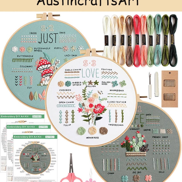 Hand Embroidery Kit - Etsy