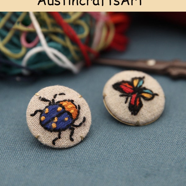 Embroidered Brooch - Etsy