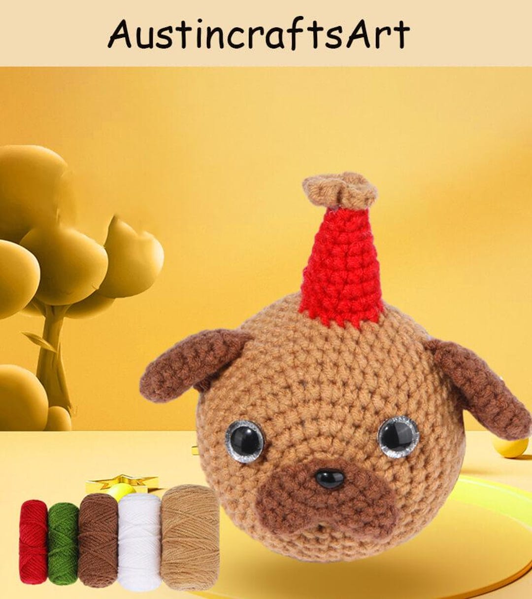 Dog Crochet Kit, DIY Cute Animal Crochet Kit for Beginners, DIY Crochet ...