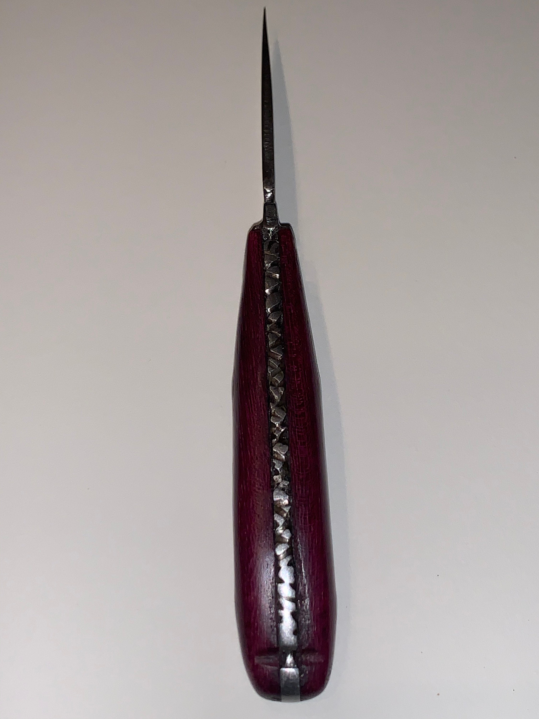 Meteorite and Purple Heart Hunting Knife - Etsy