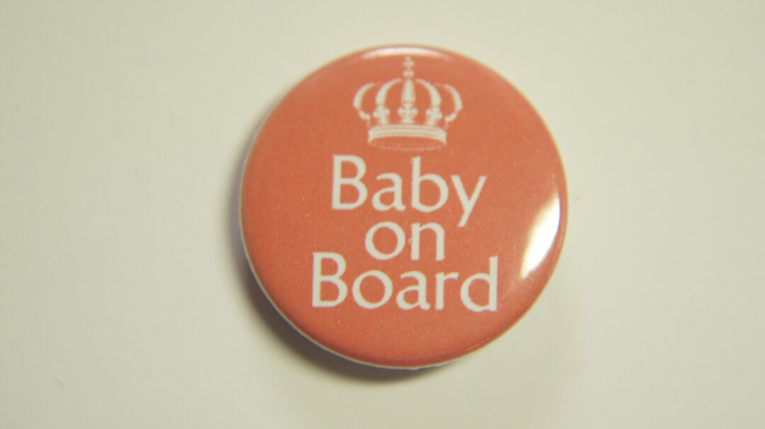 Baby on Board Button Badge - Etsy