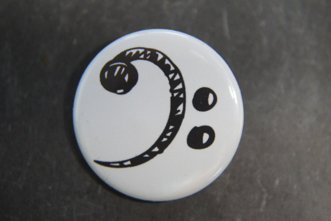 Bass Clef Musician's Button Badge - Etsy