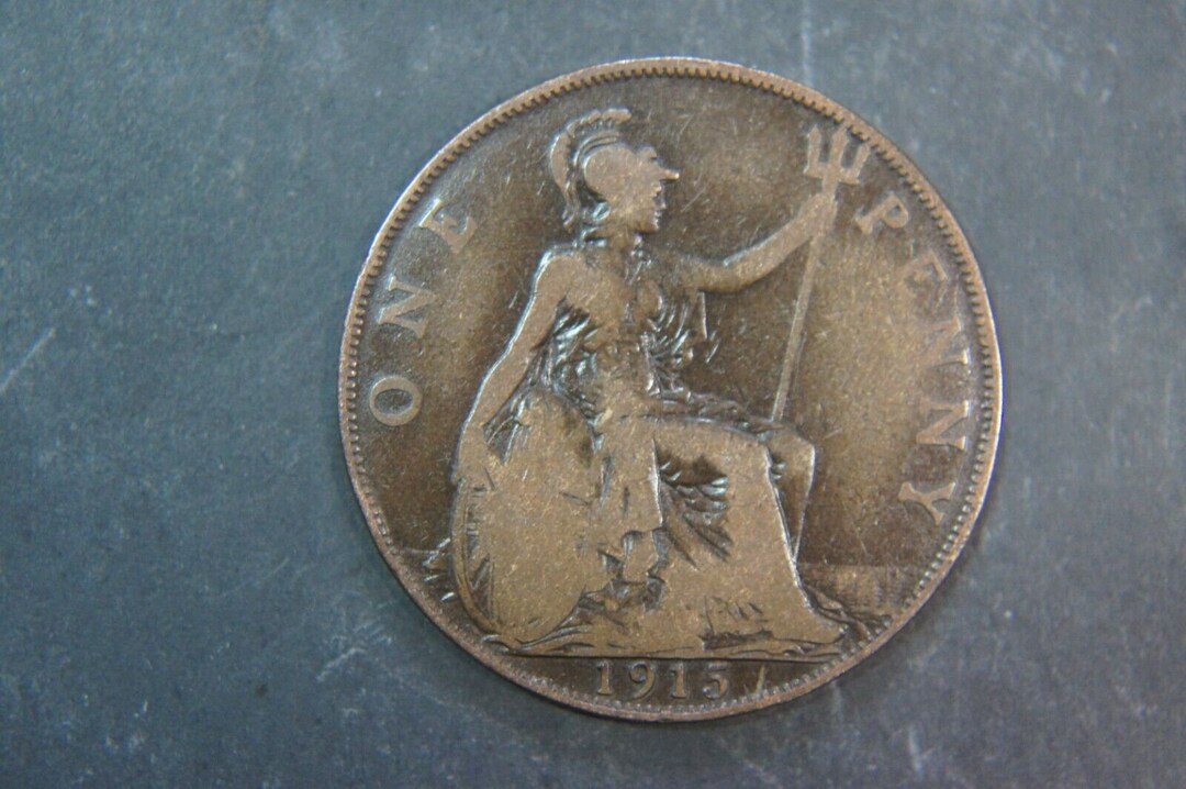 1915 One Penny 1d Coin George V - Etsy