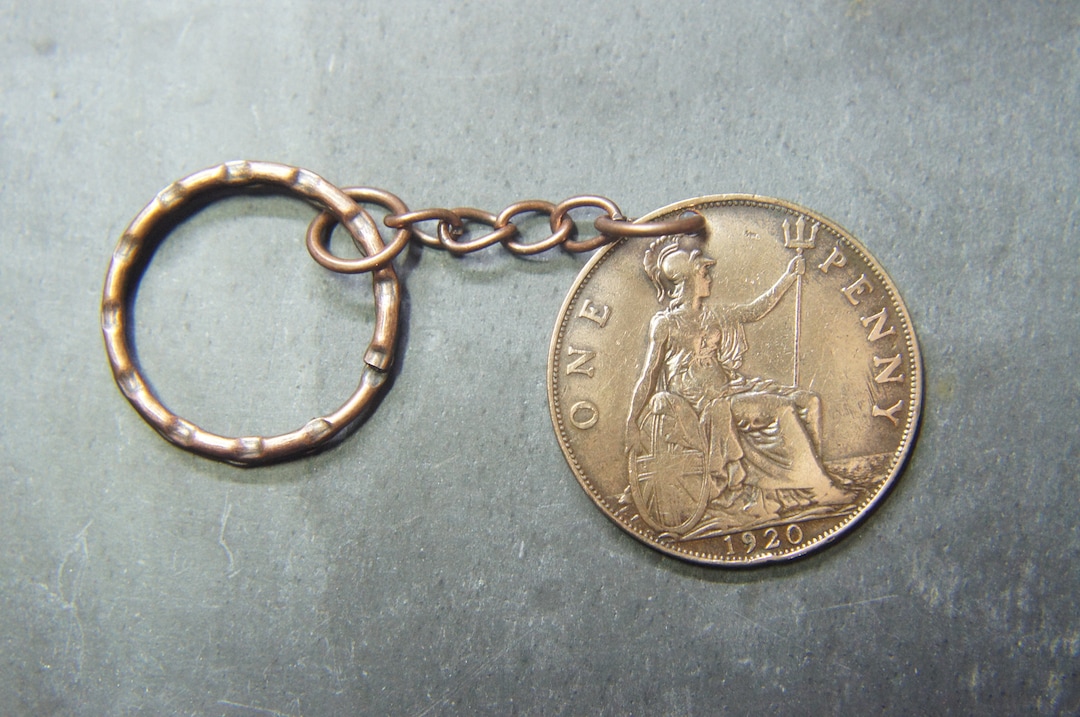 1920 Penny Keychain Birthday Gift Coin Keyring - Etsy