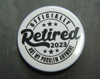 Personalised Officially Retired Badge Retirement Gift - Etsy UK