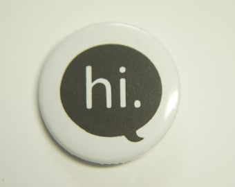 Hi Button | Etsy