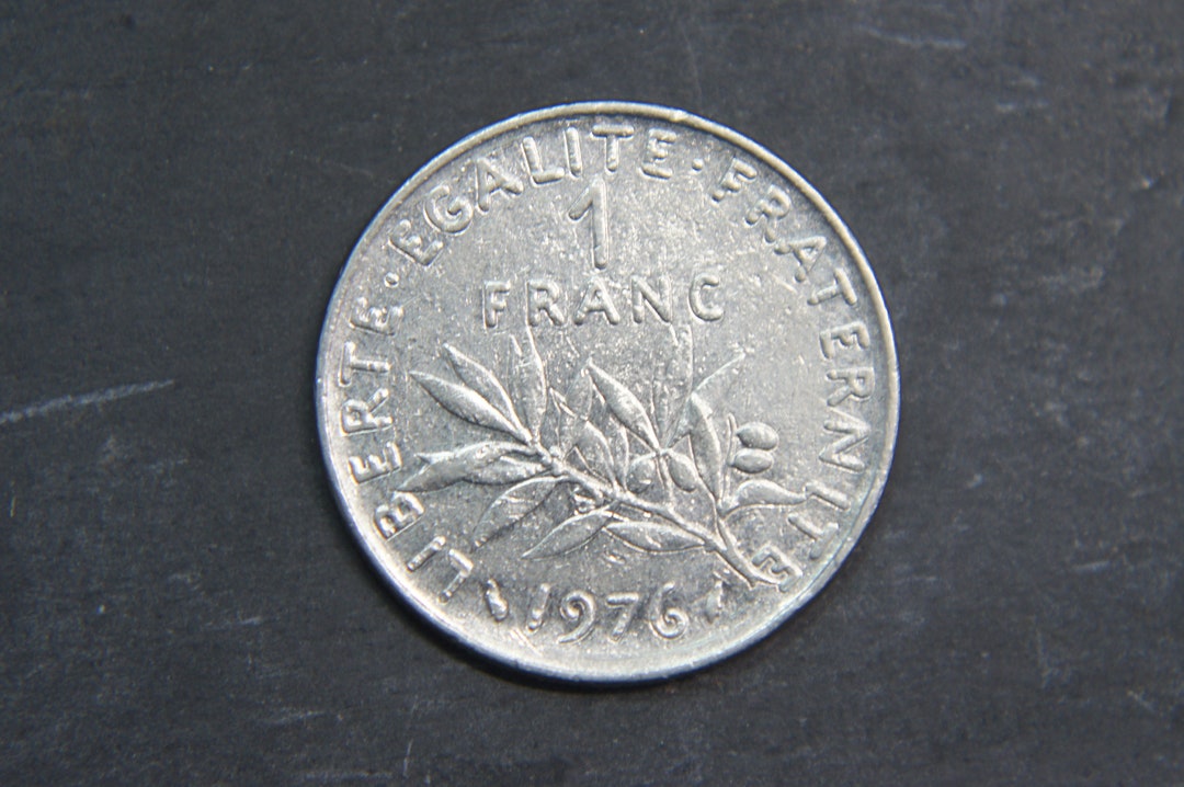 1976 1 French Franc Coin France - Etsy