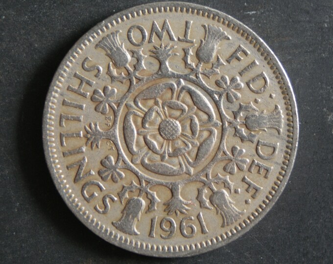 1961 One Florin Two Shilling Coin Great Britain Queen Elizabeth II - Etsy