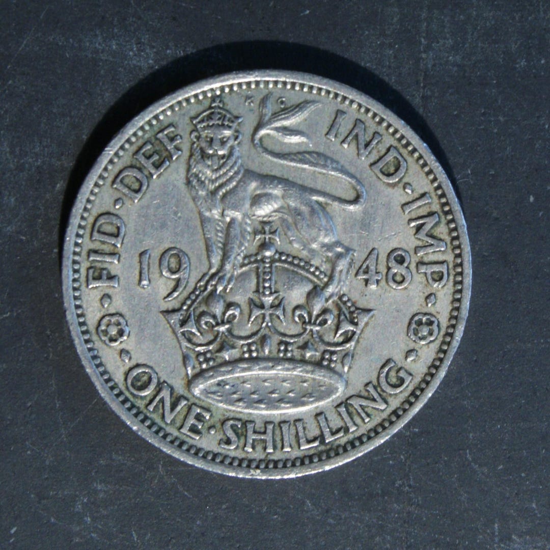 1948 English Shilling Coin Great Britain King George VI - Etsy