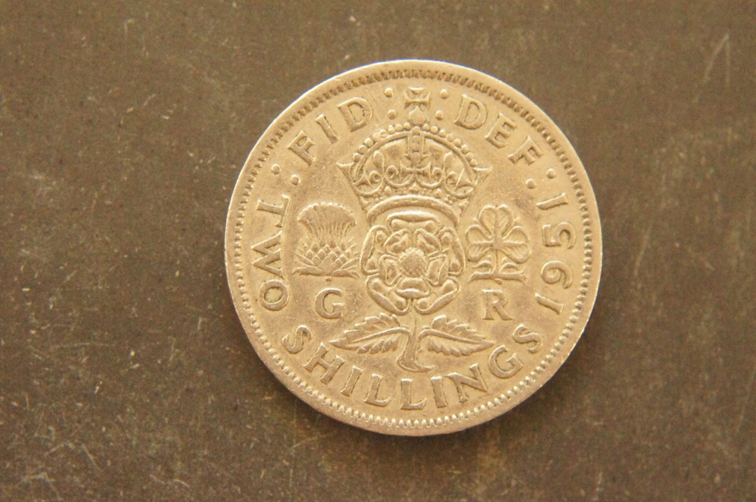 1951 One Florin Two Shilling Coin Great Britain King George VI - Etsy