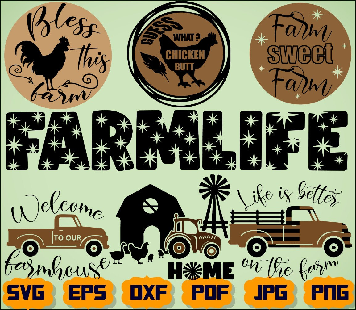 Farmhouse Svg Farm Animal Svg Farm Svg Farm Cut Files | Etsy