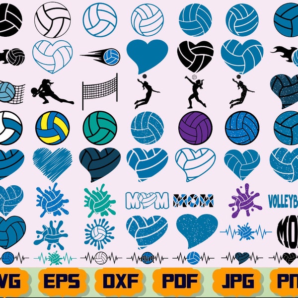 Volleyball Half Svg - Etsy