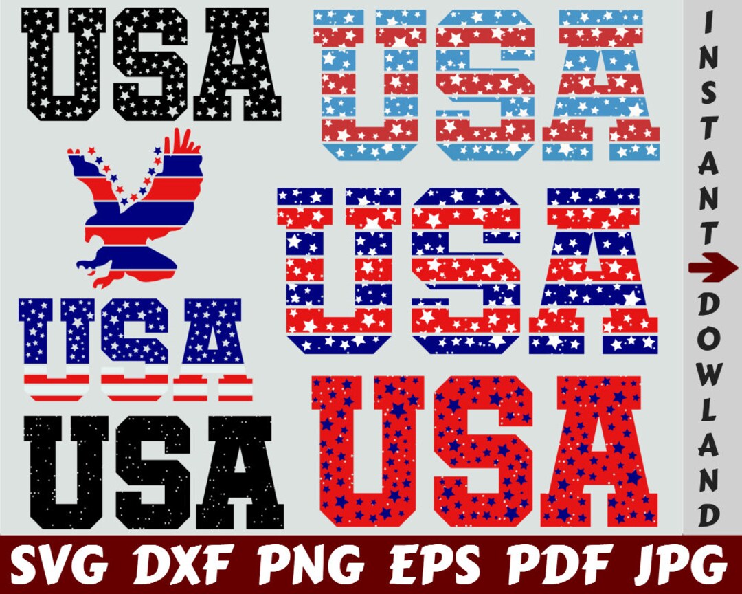 USA SVG - USA Design Svg - Usa Cut File - Usa Clipart - America Cut ...