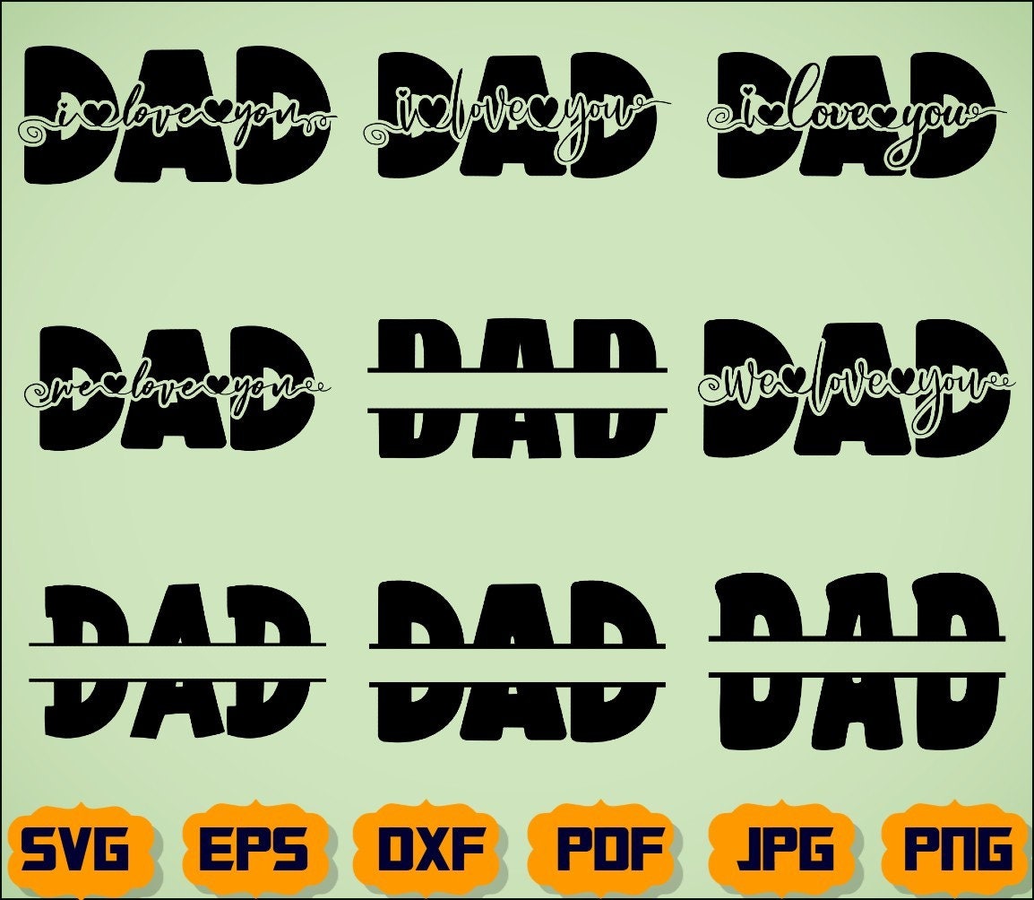 Dad Svg Bundle Father Svg Daddy Svg Dad Cut File Dad | Etsy