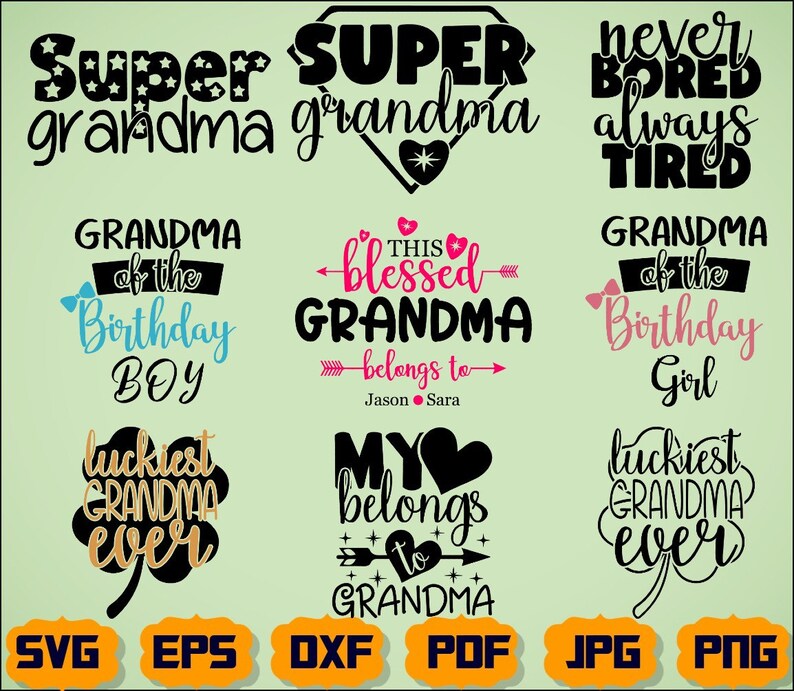 Grandma Svg Nana Svg Granny Svg Grandma Cut File | Etsy