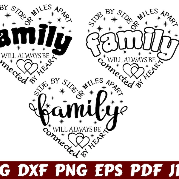 Side by Side or Miles Apart Family Will Be Always Be Connected by Heart ...
