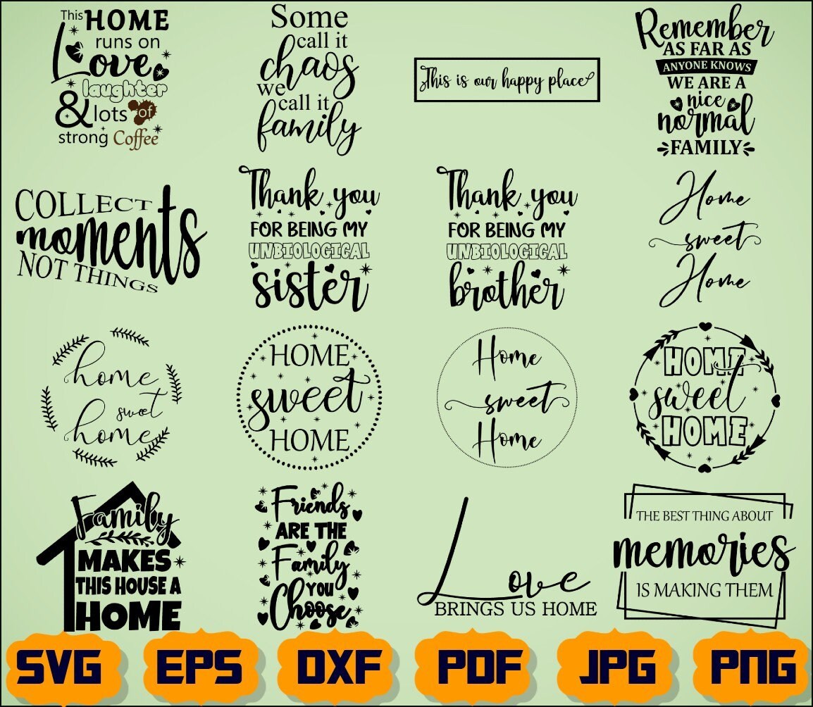 Family Svg Family Cut File Family Svg Bundle Family - Etsy Canada