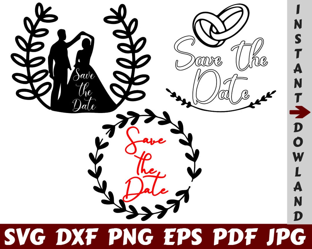 Save the Date SVG Save Date SVG Wedding Date SVG Wedding - Etsy