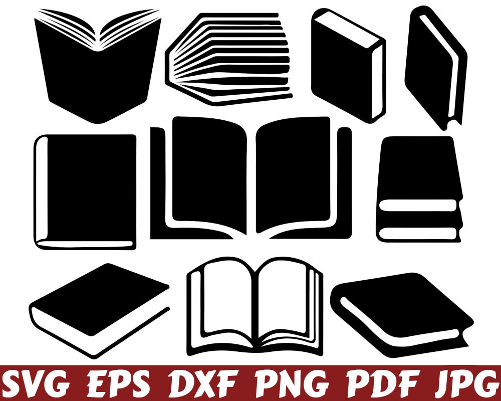 Open Book Silhouette Vector