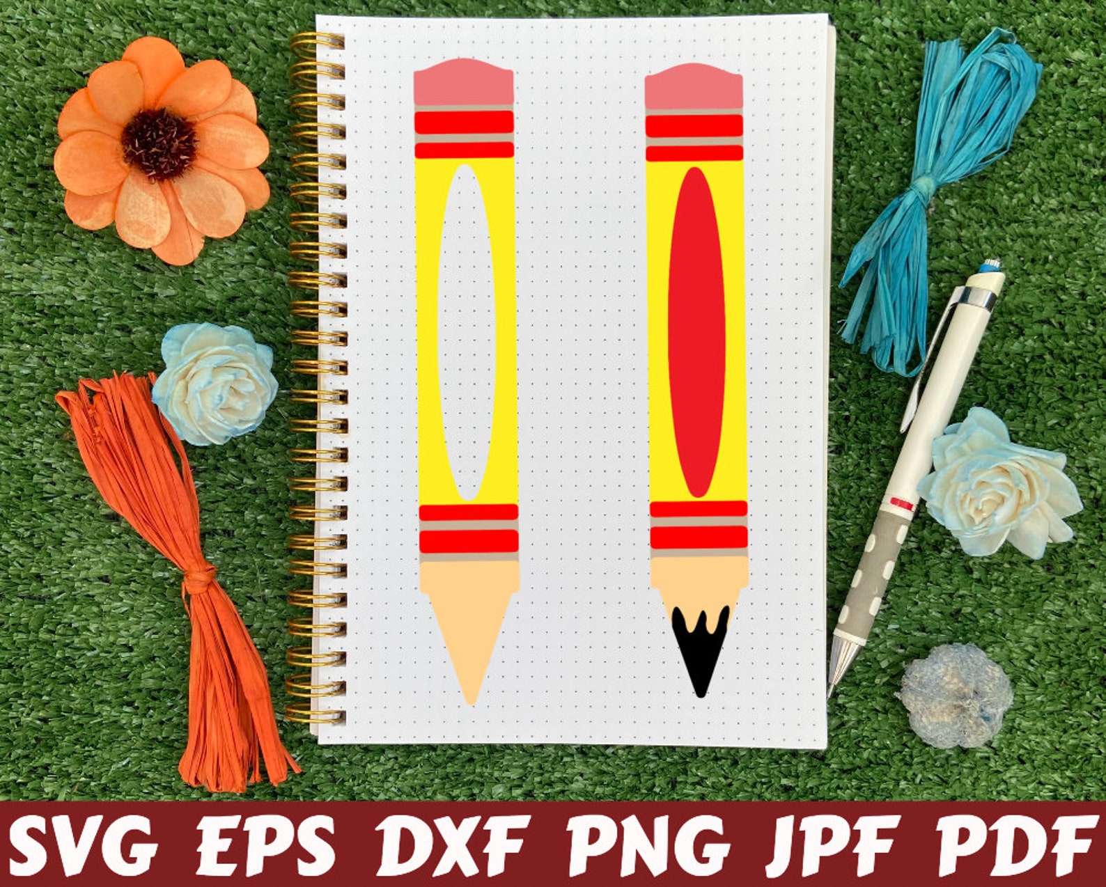 Crayon SVG Crayon Monogram SVG Crayon Cut Files Crayon - Etsy