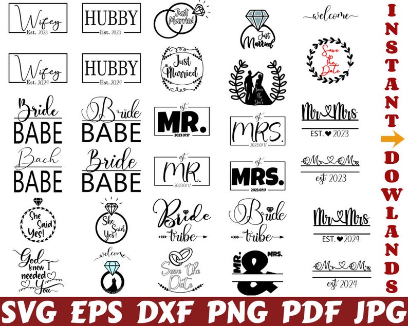 Wedding Svg Wedding Svg Bundle Wedding Cut File Wedding - Etsy