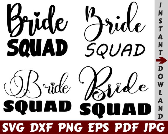 Bride Squad SVG Bride SVG Squad SVG Wedding Cut File - Etsy