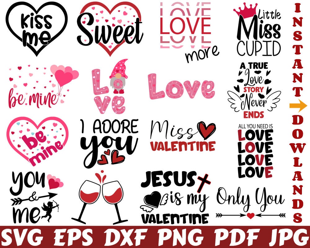 Valentine's Day Svg Valentines Svg Valentine's Day - Etsy