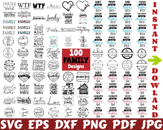 Family Svg Family Cut File Family Svg Bundle Family - Etsy