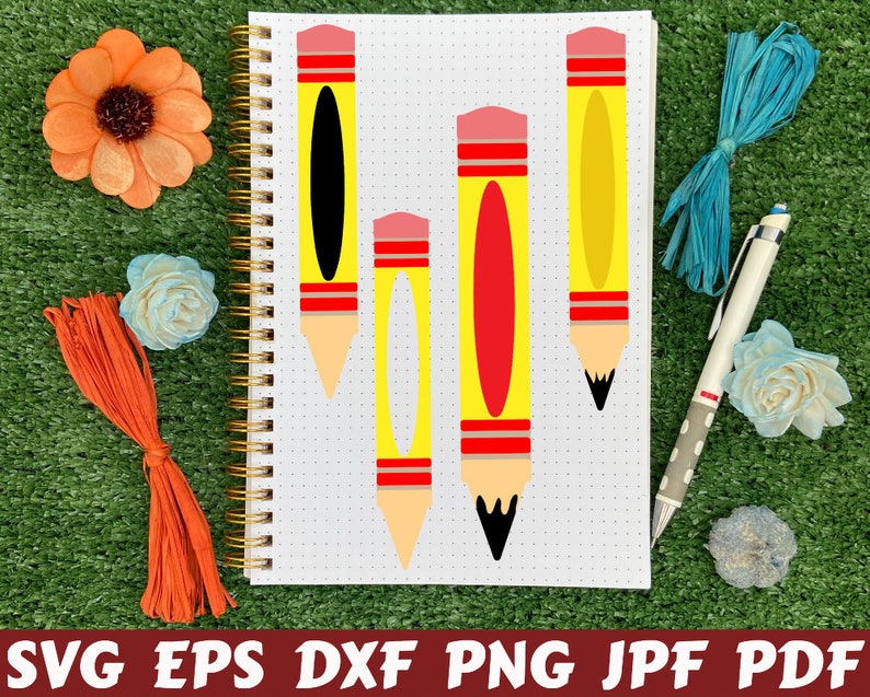 Crayon SVG Crayon Monogram SVG Crayon Cut Files Crayon - Etsy