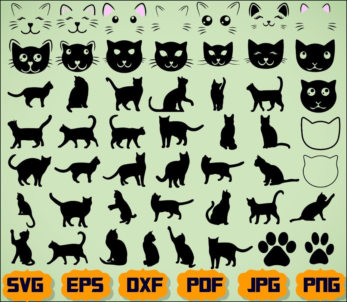 Cat Svg Cat Svg Bundle Katze Svg Katze Svg Katze Svg - Etsy.de