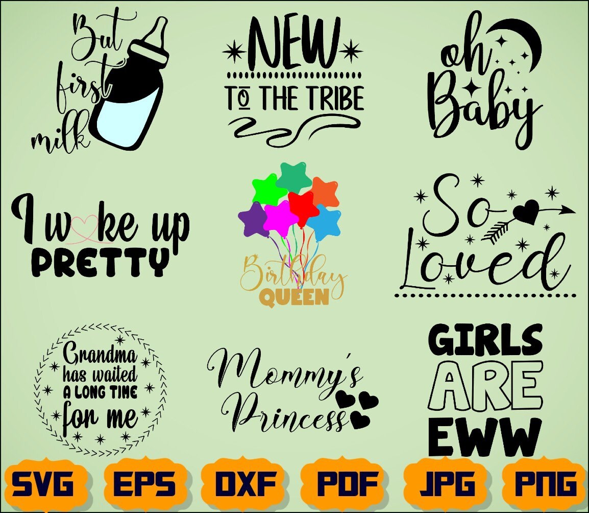 Baby Girl Svg Baby Svg Girl Svg Baby Girl Cut File - Etsy