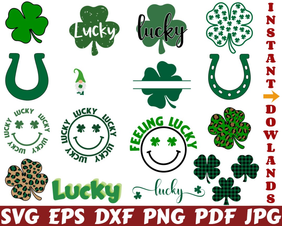 Lucky SVG - Shamrock SVG - Irish SVG - St Patrick's Day Cut File - St ...