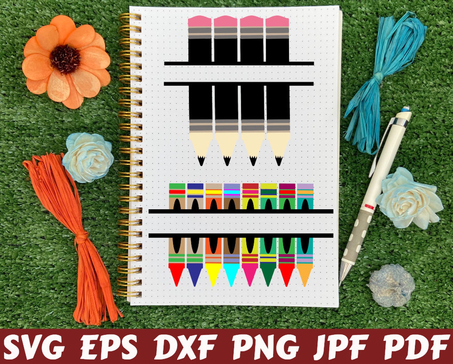 Crayon SVG Crayon Monogram SVG Crayon Cut Files Crayon - Etsy