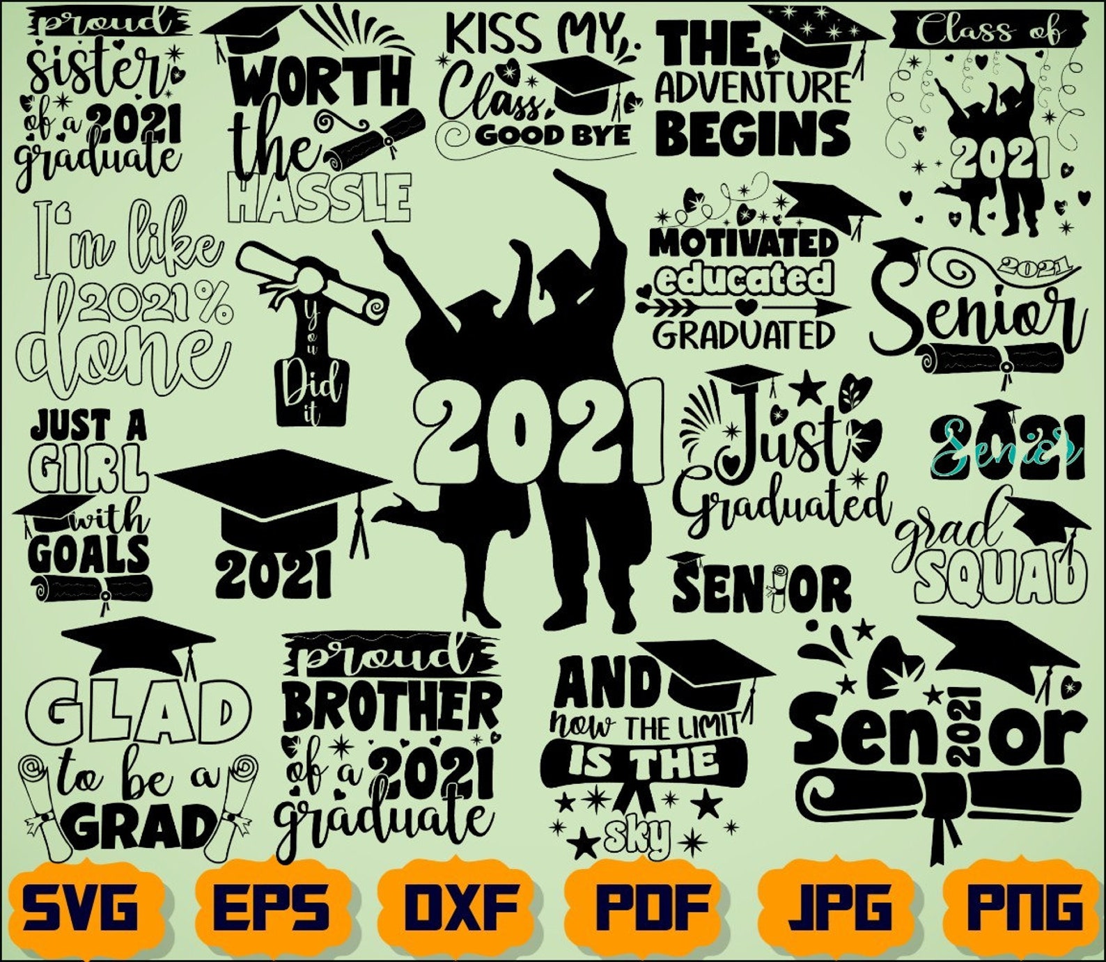 Graduation SVG Graduate SVG Class of 2021 SVG Graduation - Etsy Canada