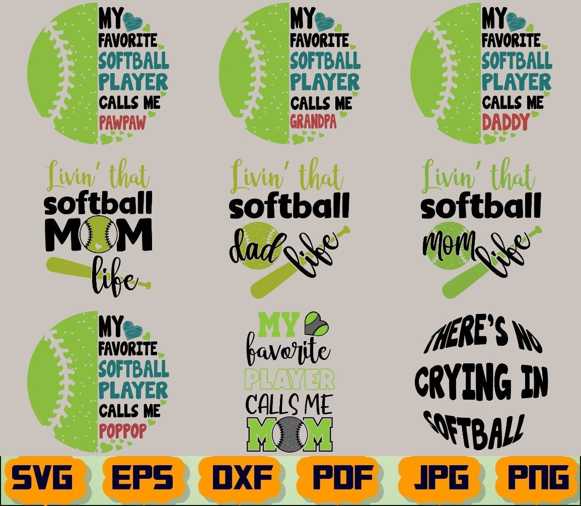 Softball Svg Softball Svg Bundle Sport Svg Softball Mom - Etsy