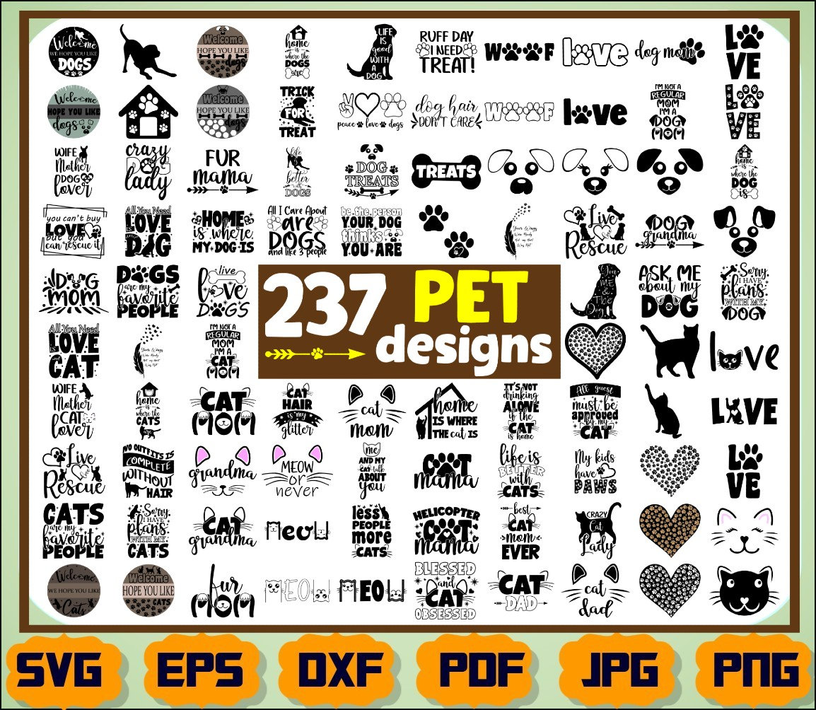 Pet SVG Pet Mom SVG Cat SVG Dog Svg Cat Mom Svg Dog | Etsy