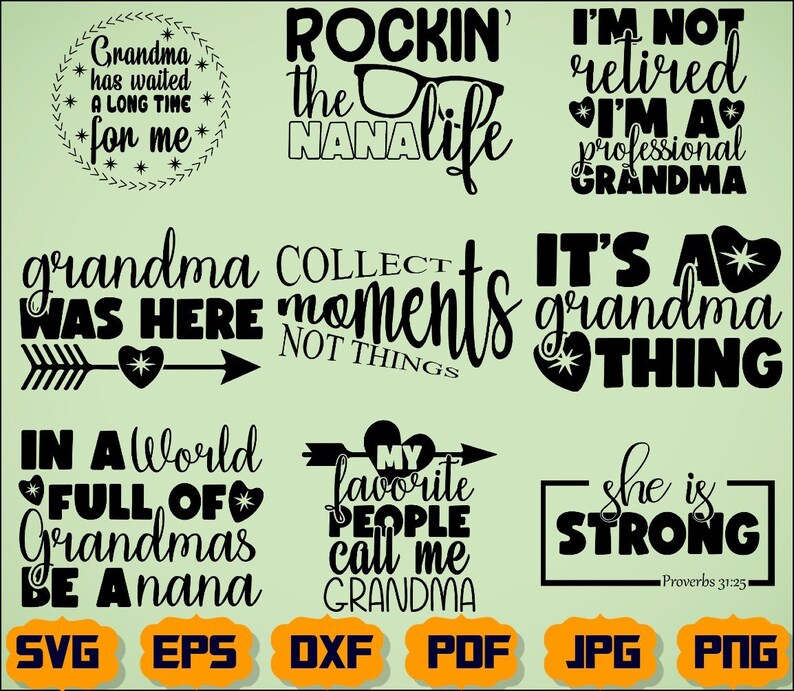 Grandma Svg Nana Svg Granny Svg Grandma Cut File | Etsy