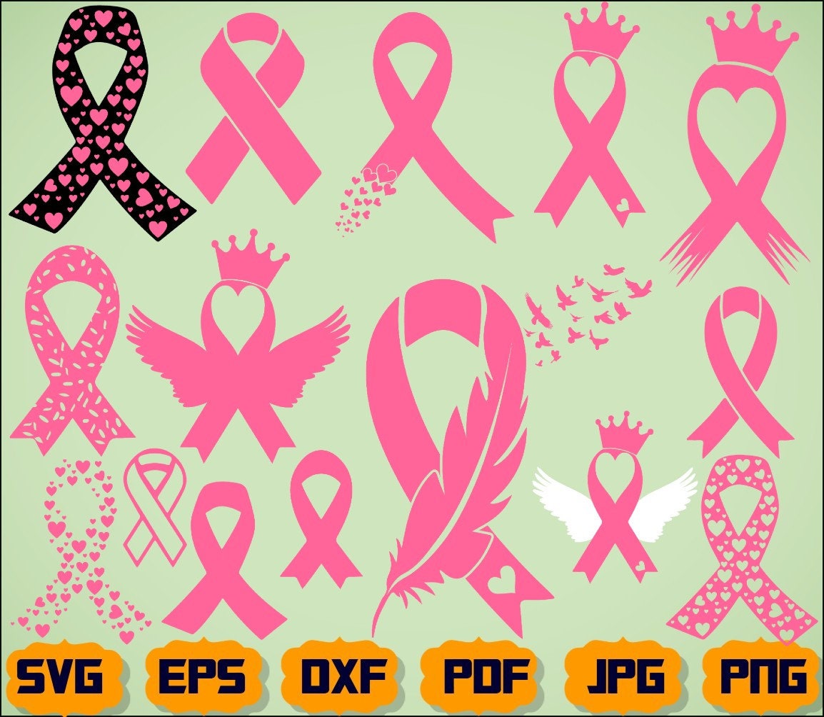 Cancer Ribbon SVG Ribbon SVG Breast Cancer Ribbon SVG - Etsy