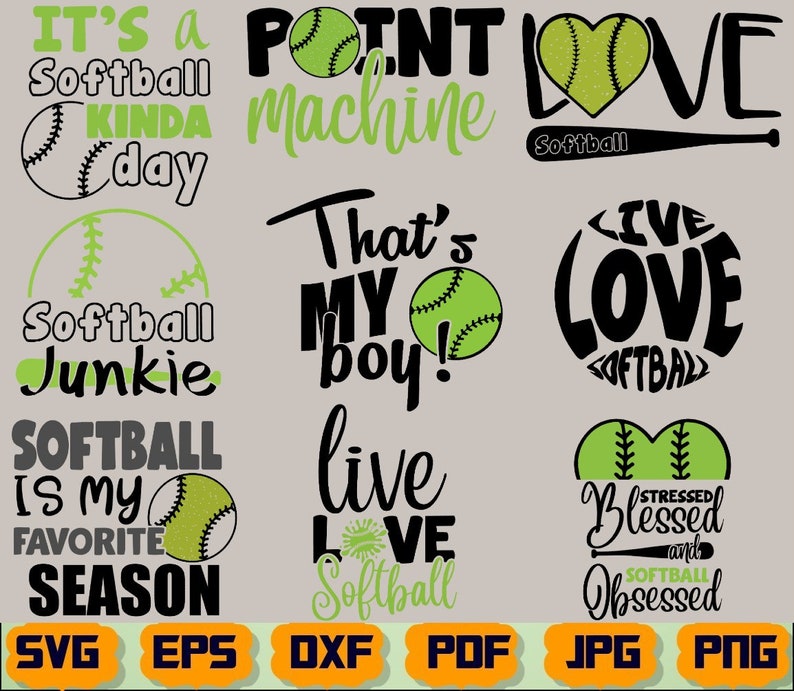 Softball Svg Softball Svg Bundle Sport Svg Softball Mom - Etsy