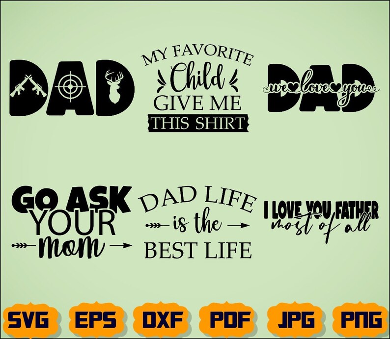 Dad Svg Bundle Father Svg Daddy Svg Dad Cut File Dad | Etsy