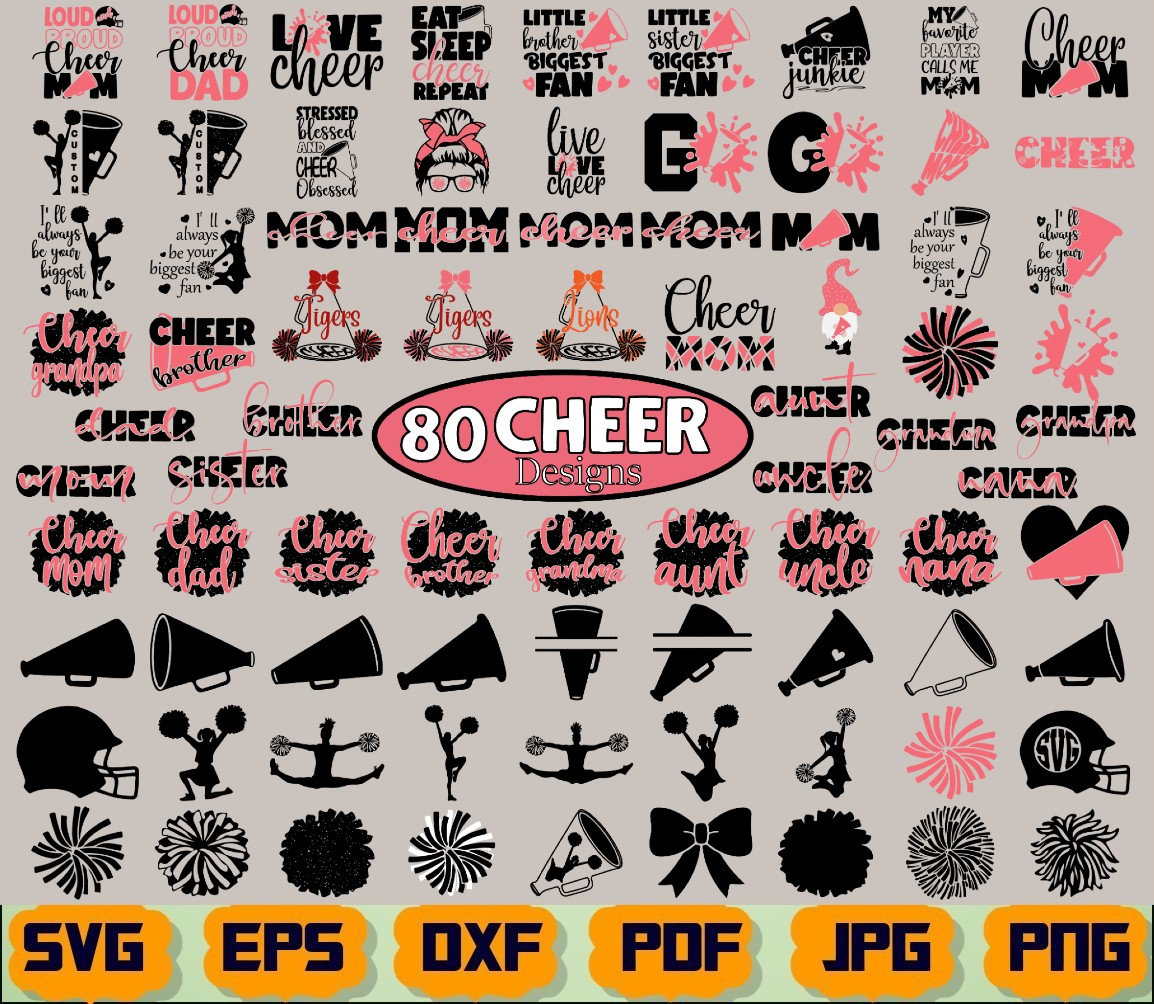 Cheer Svg Cheerleader Svg Cheer Svg Bundle Cheer Mom Svg | Etsy