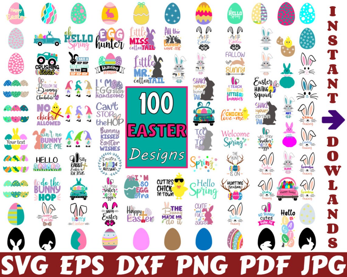 Easter Svg Easter Cut Files Easter Clipart Easter - Etsy
