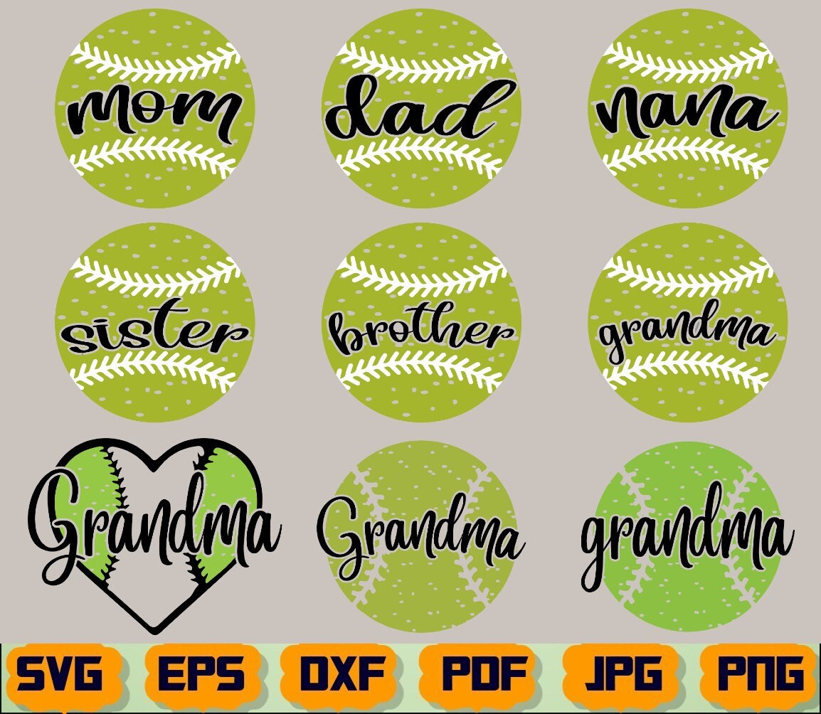Softball Svg Softball Svg Bundle Sport Svg Softball Mom Etsy Canada