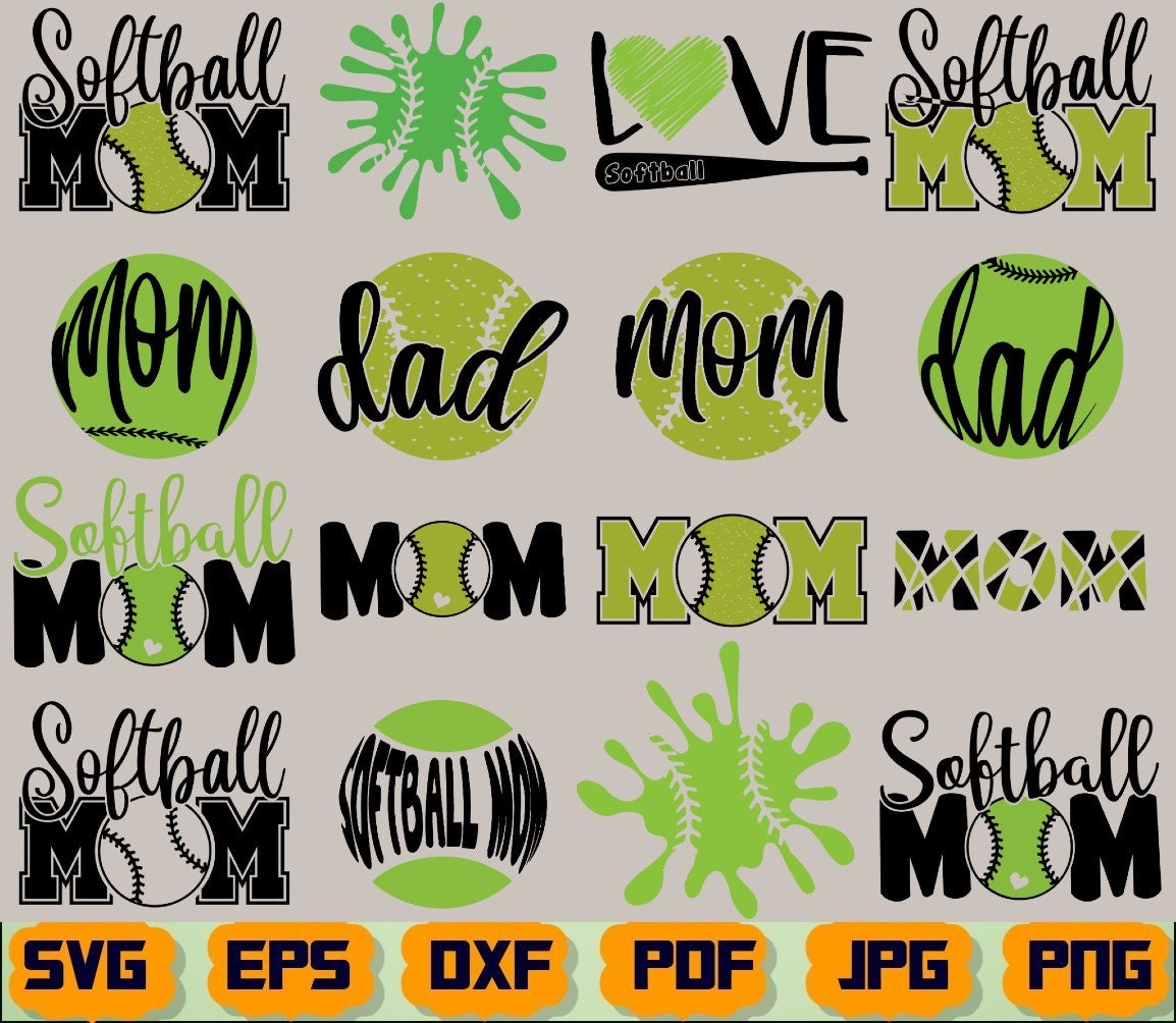 Softball Svg Softball Svg Bundle Sport Svg Softball Mom - Etsy